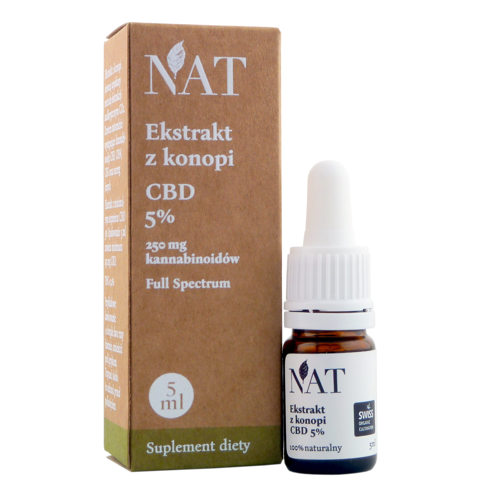 NAT Ekstrakt z konopi Full Spectrum 5% CBD 5ml (mini) produkt ... NAT Ekstrakt z konopi Full Spectrum 5% CBD 5ml (mini) produkt ...